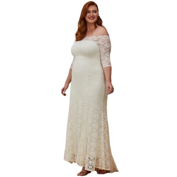 torrid | Dresses | Torrid Lace Wedding Dress 8 2x Ivory Off The ...